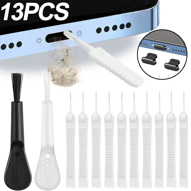 10 Pcs Mini Cleaning Brush FOR Shower Head AND Phone Hole Window Clean ...